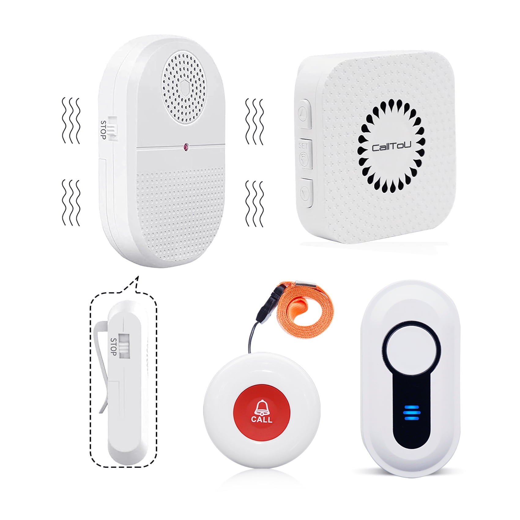 CallToU Caregiver Pager Call Button Vibration Pager System Alert Device ...