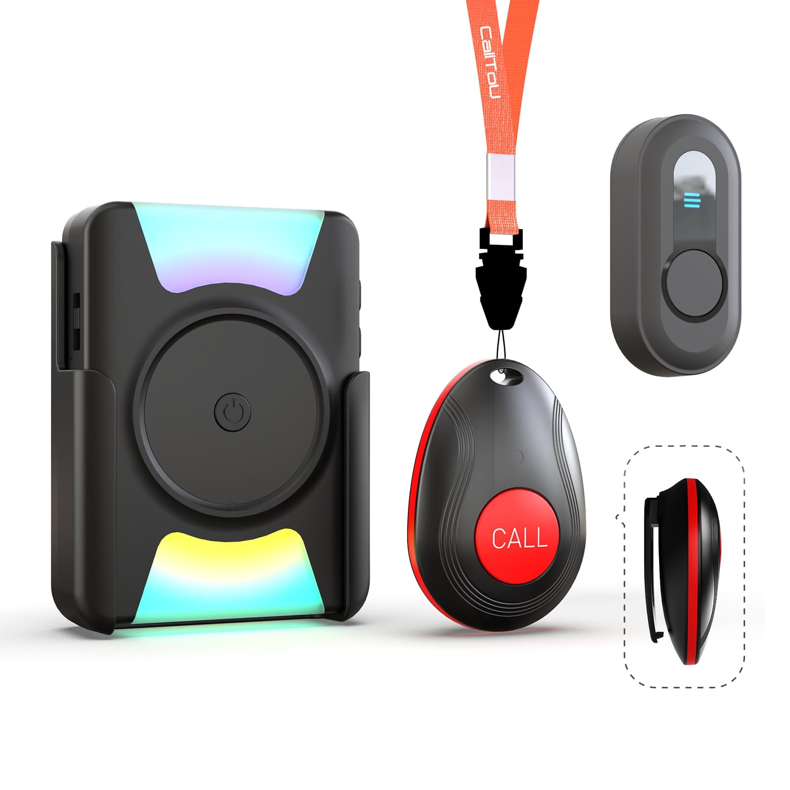 CallToU Caregiver Pager Wireless Call Button Vibration Pager 1000FT ...