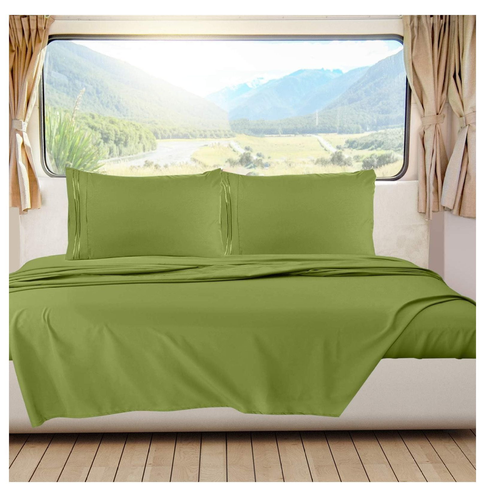 Calla Green RV Queen Sheets – Super Soft RV Short Queen Sheets for RV ...