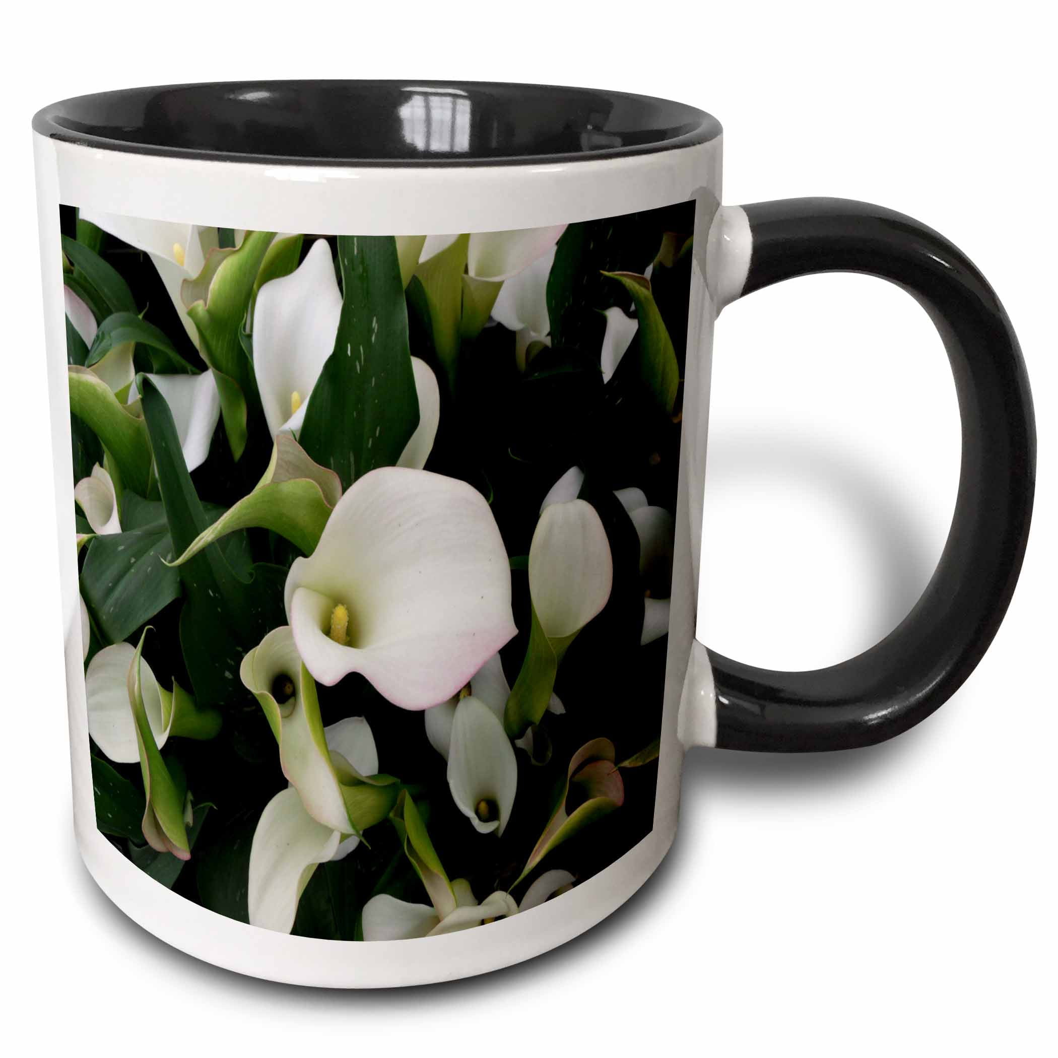 3drose, Calla Lilies, a Cluster of Lovely White Calla Lilies, 11oz Two ...