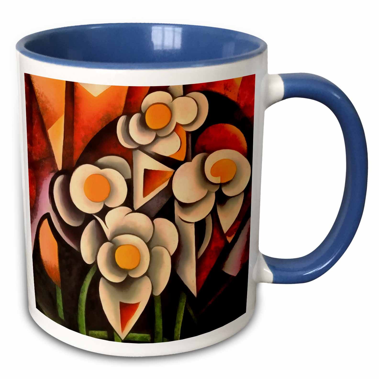 3drose, Calla Lilies Geometrıc Art Abstract in Brown Tones, 15oz Two ...