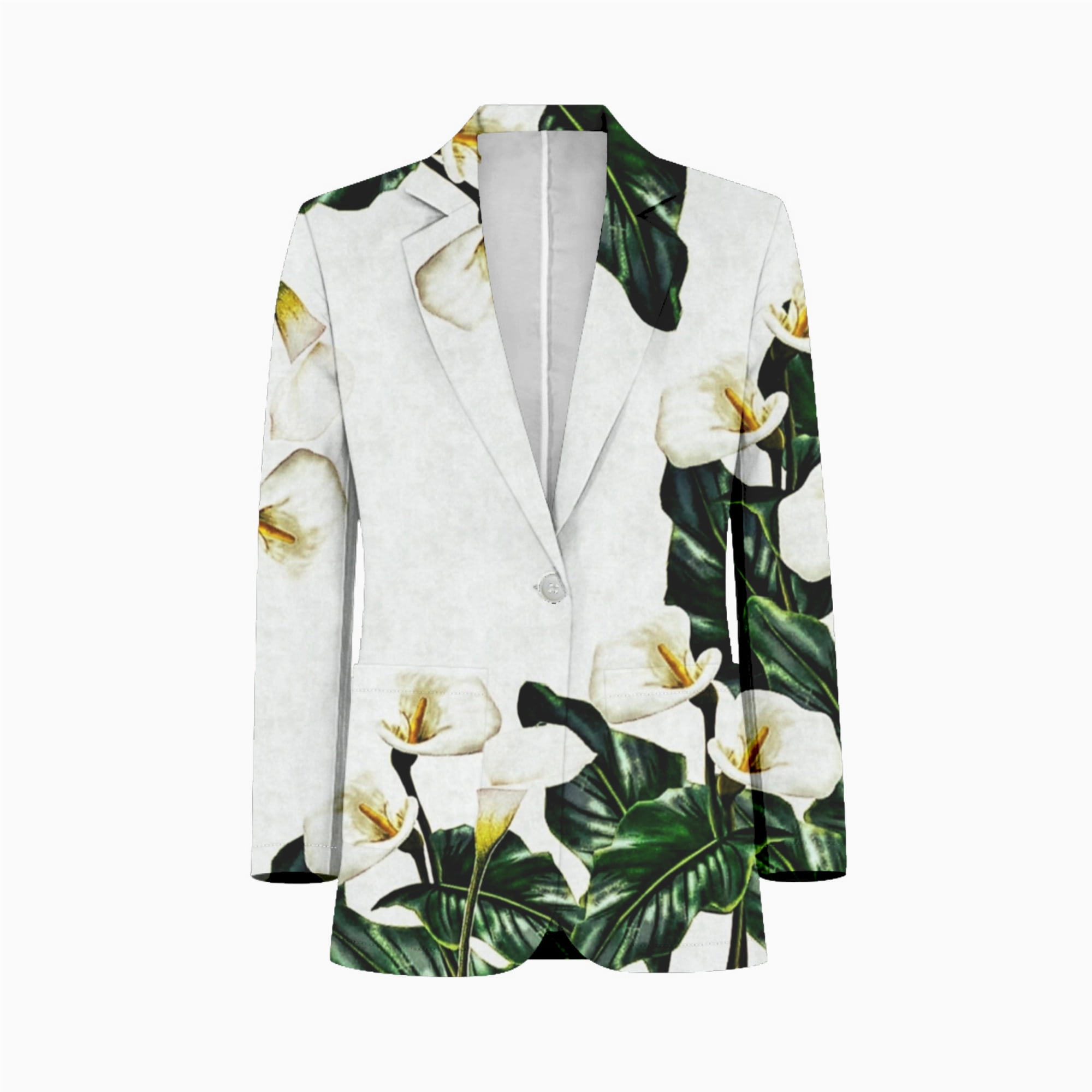 Calla Lilies Men Blazers Slim Clothing Summer Jacket Man Oversize Daily ...