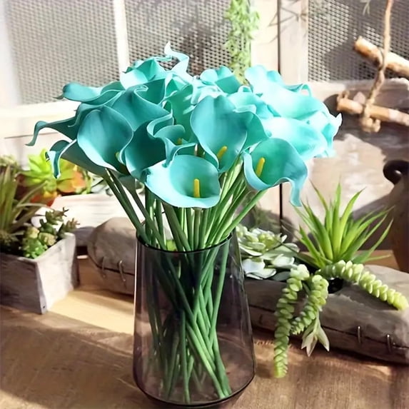 Calla Lily Artificial Flowers(20PCS), Real Touch PU Fake Calla Lily ...