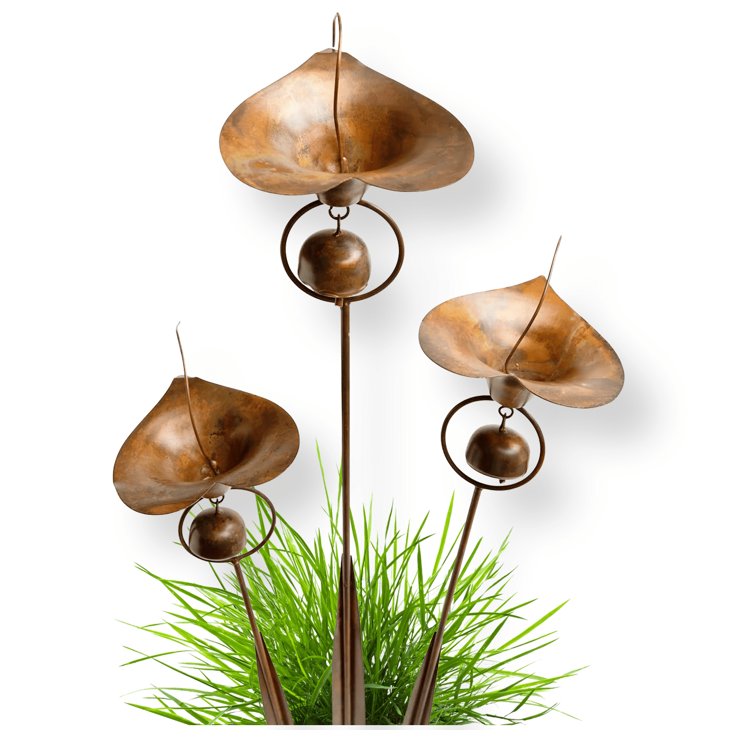 Calla Lily Decorative Stakes With Bells (Flamed Bronze Finish) Happy ...