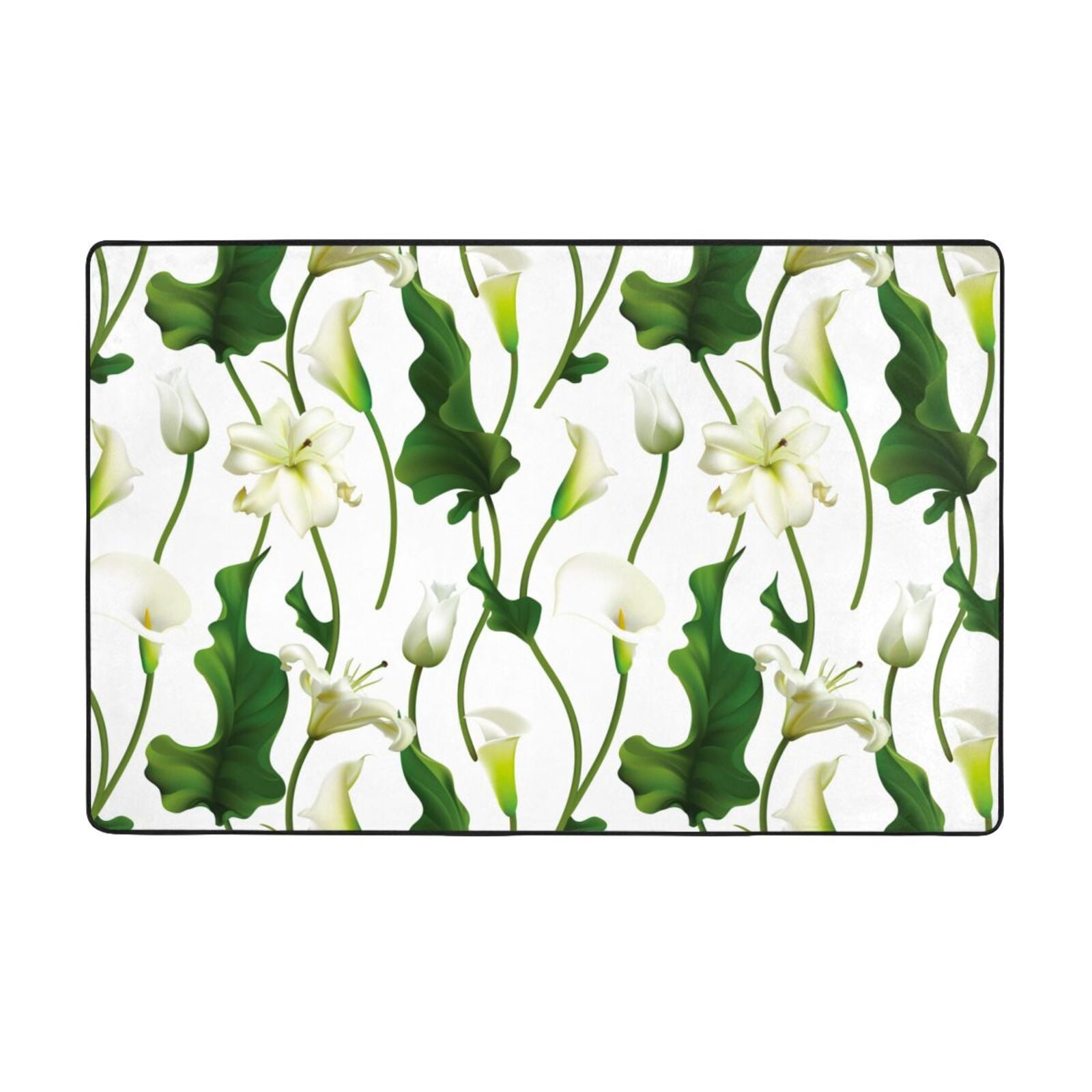 Calla Lily Flowers Bloom Indoor Door Mat, Bedroom Rug & Carpets ...