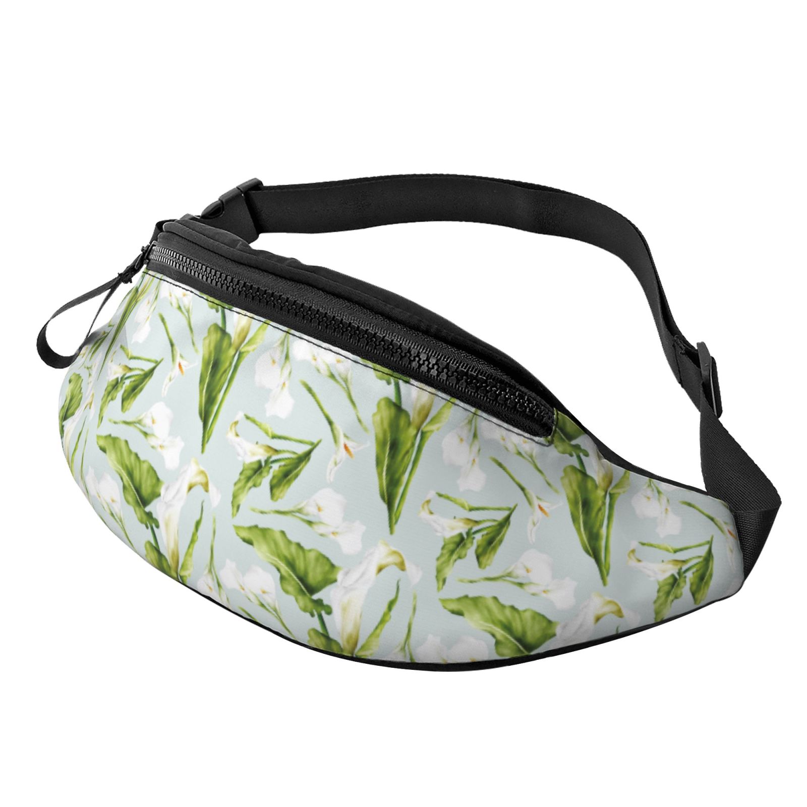Calla Lily Flowers Light Blue Fanny Packs Waist Bag Crossbody Bags for ...