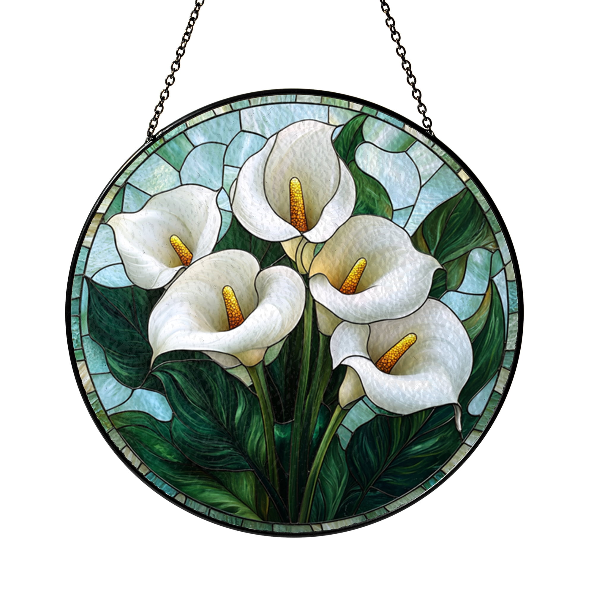 Calla Lily Glass Sun Catcher Birth Flower Window Hanging Home Decor ...