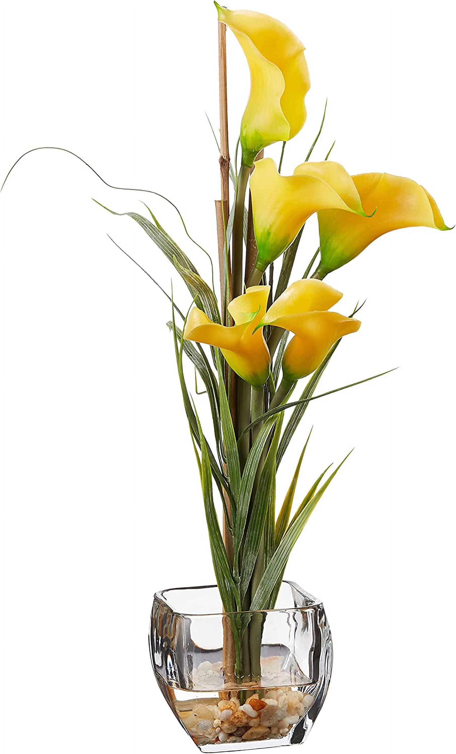Calla Lily Liquid Illusion Silk Flower Arrangement - Walmart.com