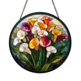 Calla Lily Stained Glass Suncatcher, Elegant Floral Window Hanging ...