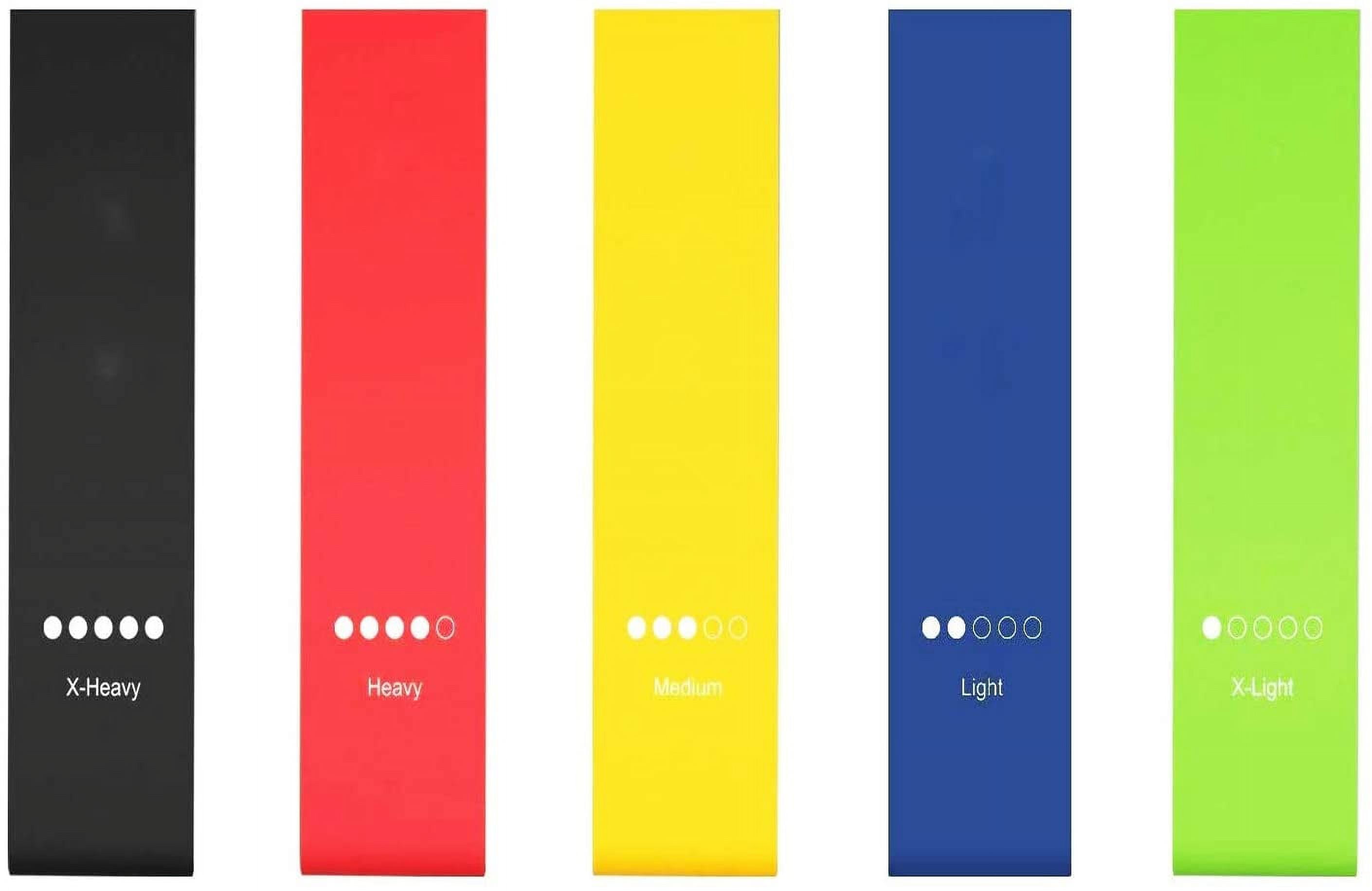 Calla Strength Training Exercise Resistance Band Set of 5 for yoga ...