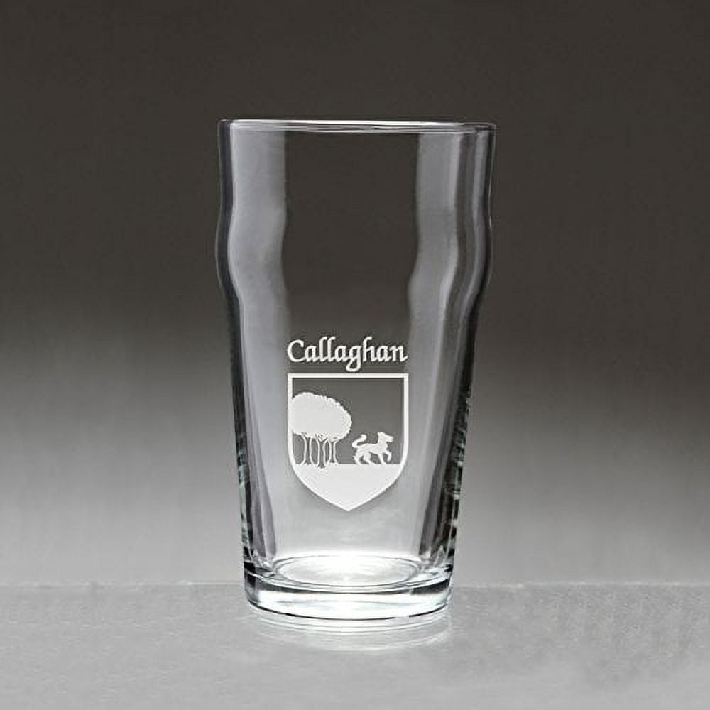 Callaghan Irish Coat of Arms Pub Glasses - Set of 4 (Sand Etched ...