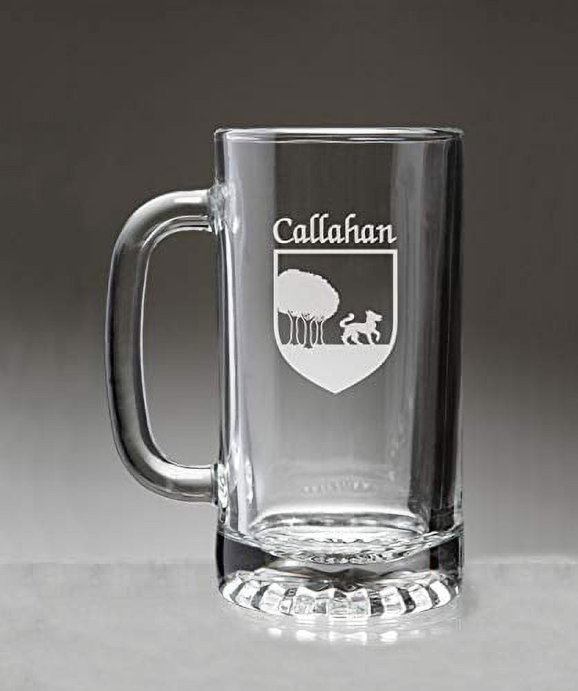 Callahan Irish Coat of Arms Glass Beer Mug (Sand Etched) - Walmart.com