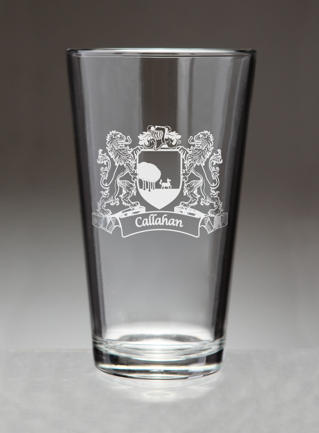 Callahan Irish Coat of Arms Lions Pint Glasses (Sand Etched) - Walmart.com