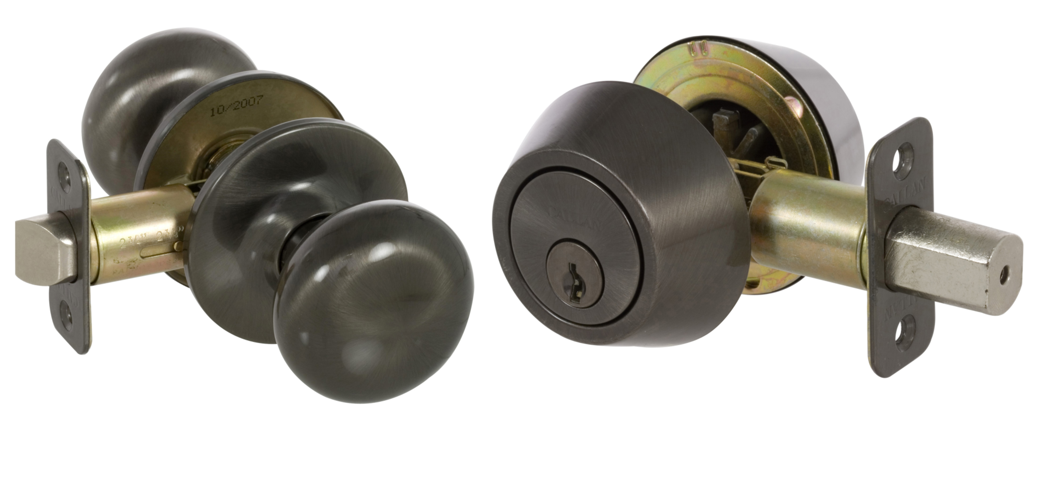 Callan 300T-Sa Saxon Single Cylinder Keyed Entry Knob And Deadbolt ...
