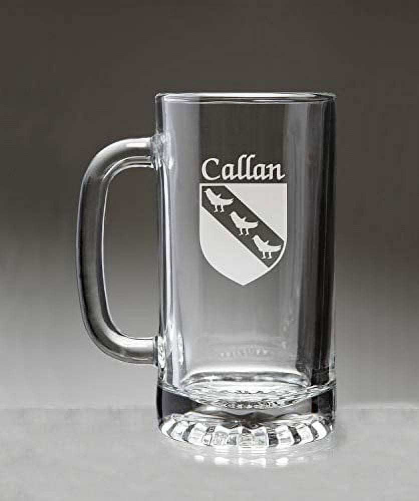 Callan Irish Coat of Arms Glass Beer Mug (Sand Etched) - Walmart.com