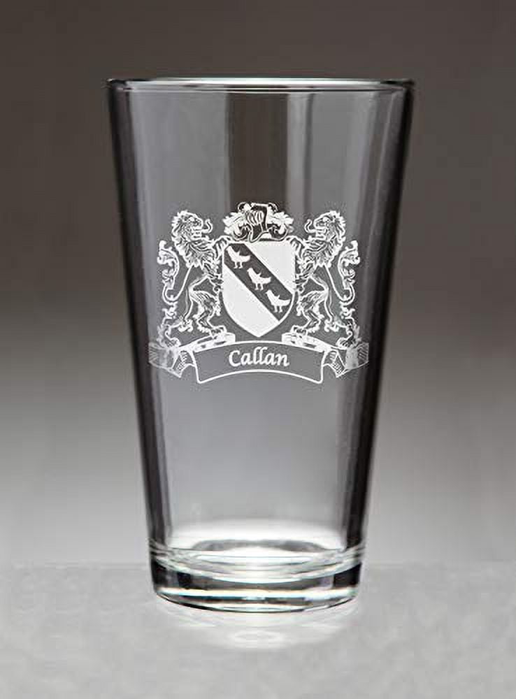 Callan Irish Coat of Arms Lions Pint Glasses (Sand Etched) - Walmart.com