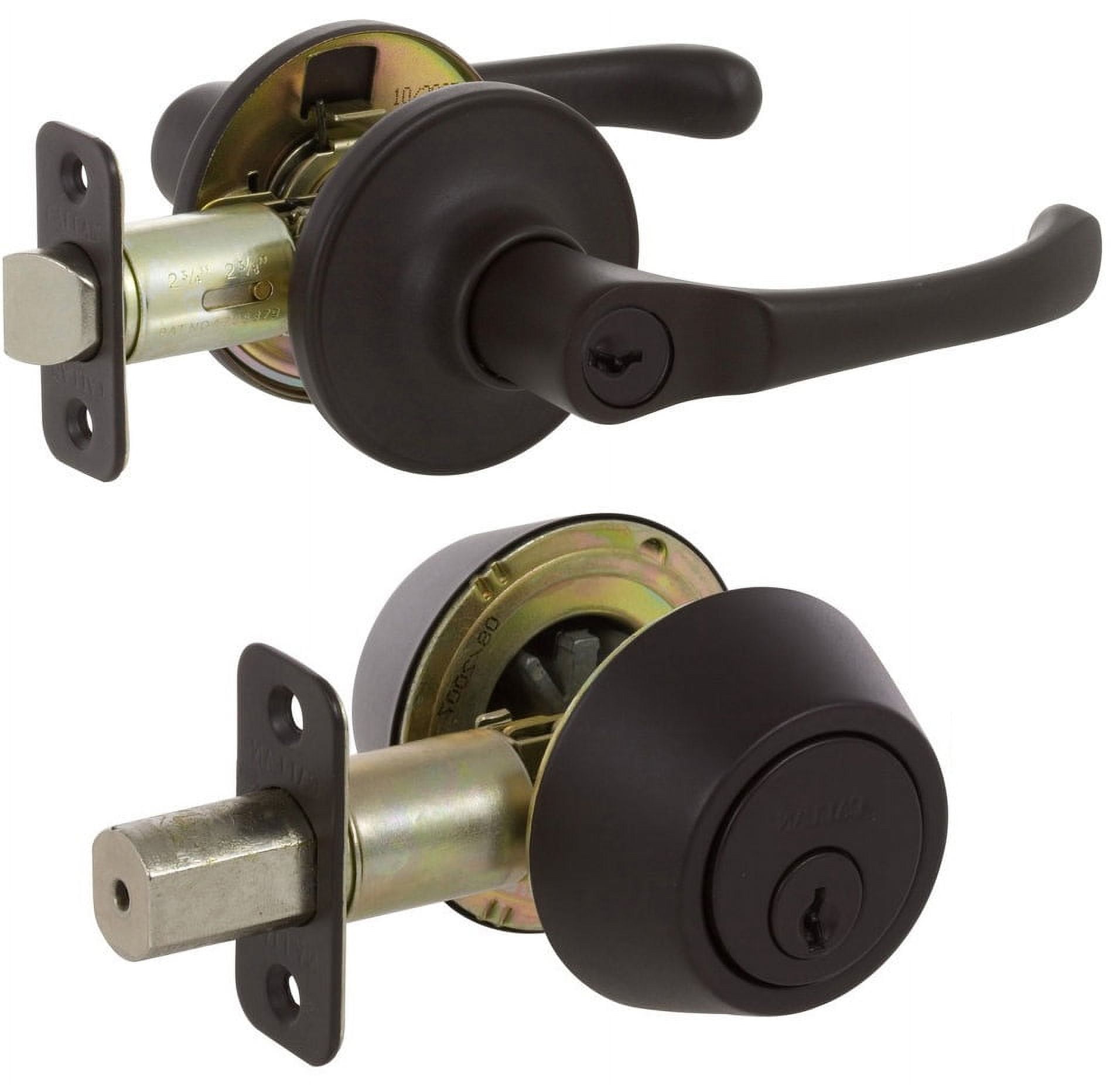 Callan KN3000 Newport Single Cylinder Keyed Entry Lever and Deadbolt ...