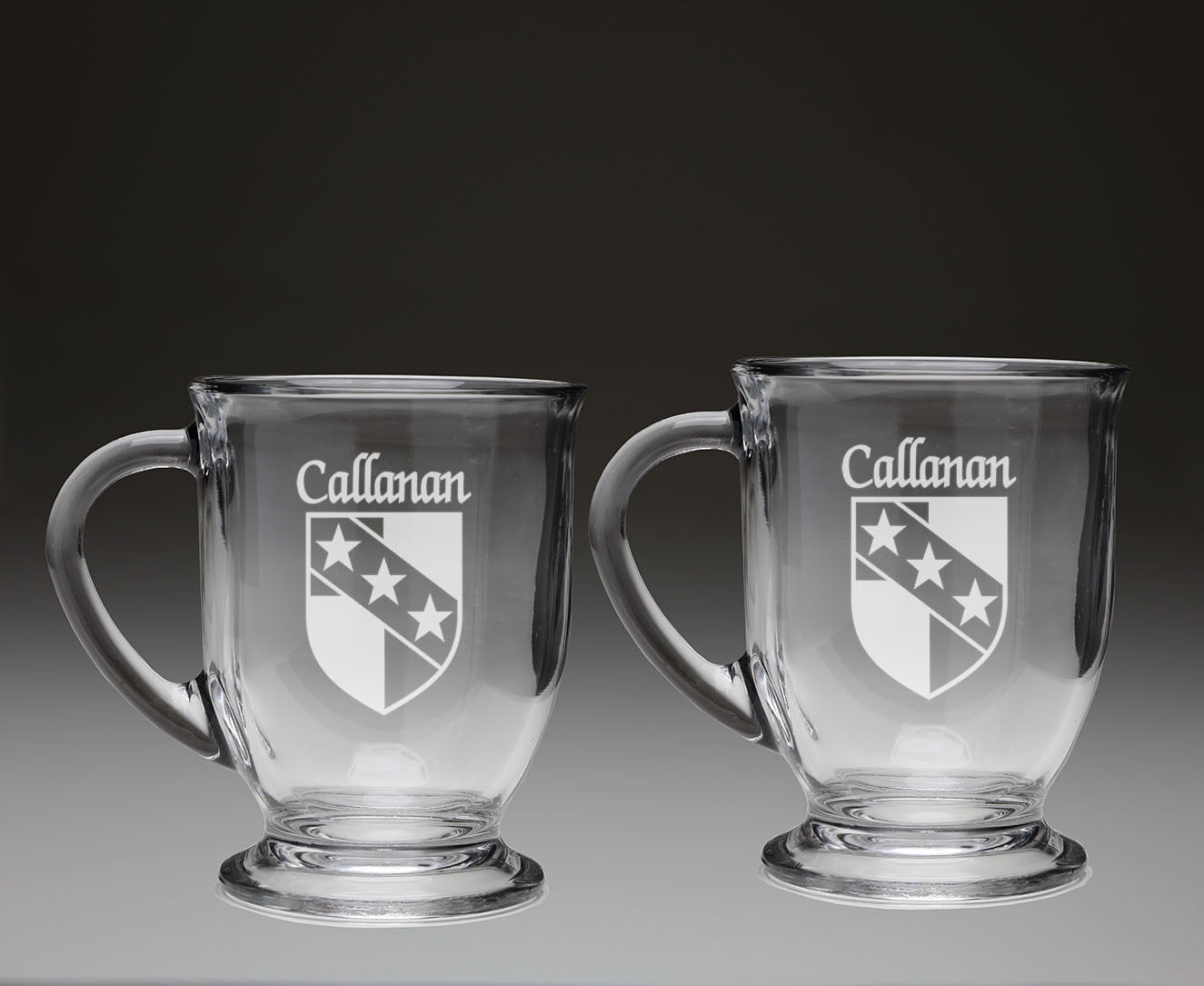 Callanan Irish Coat of Arms Glass Coffee Mugs - Set of 2 - Walmart.com