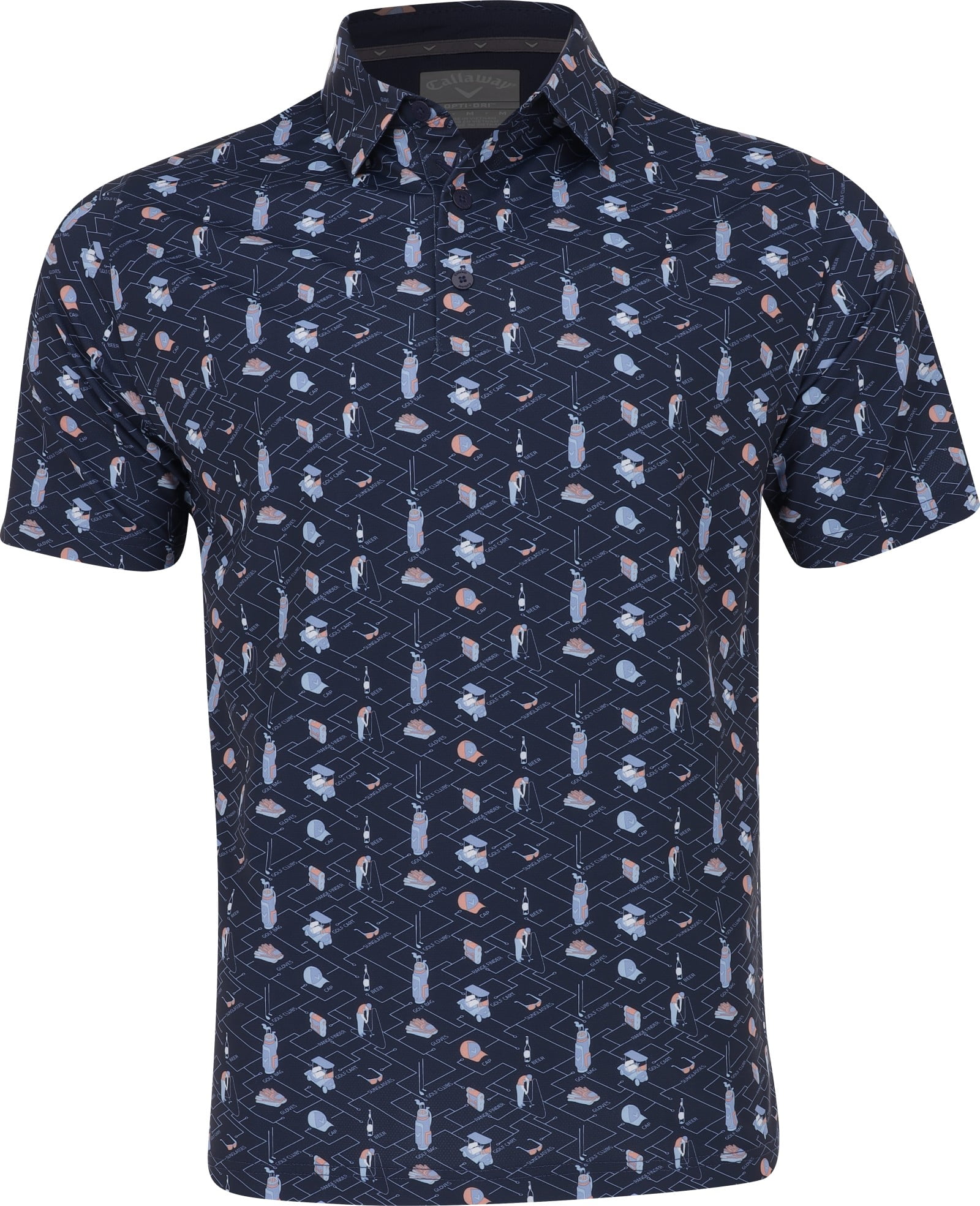 Callaway All-Over Golf Essentials Peacoat Shirt Men L - Walmart.com