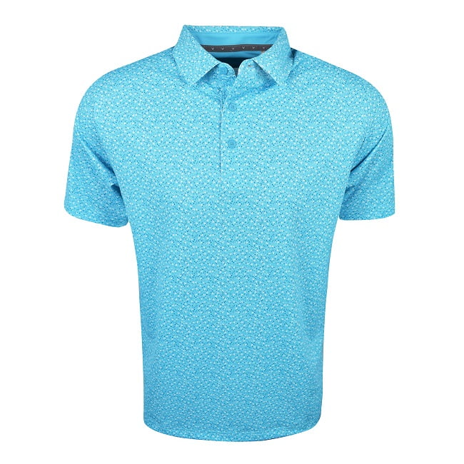 Callaway All Over Micro Floral Print River Blue Shirt Men M - Walmart.com