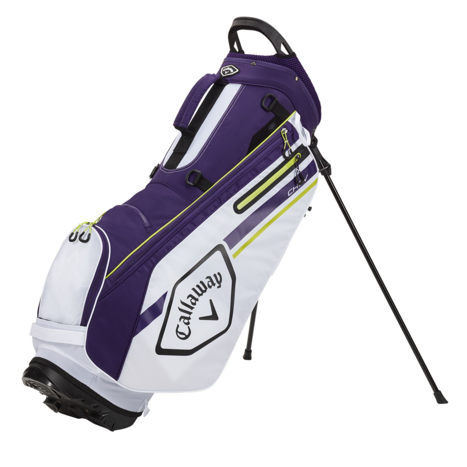 Callaway CHEV White, Purple and Yellow Golf Sports Equipment Stand Bag ...