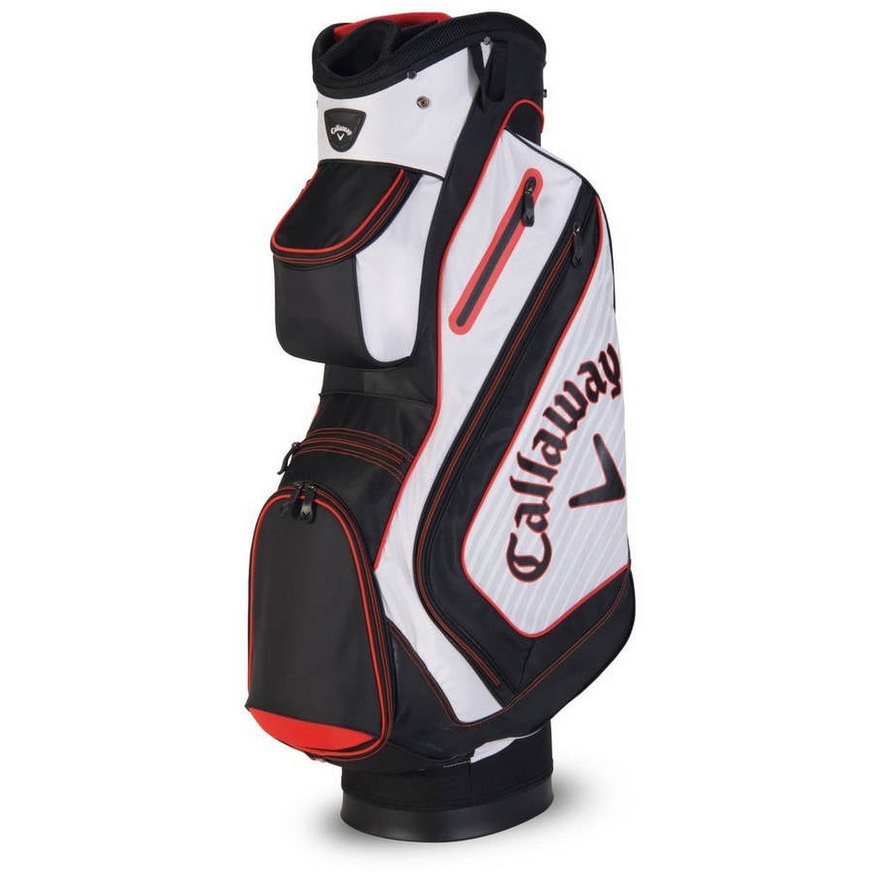Callaway Chev Cart Bag (White/Black/Red, 14-way top) 2016 Golf NEW ...