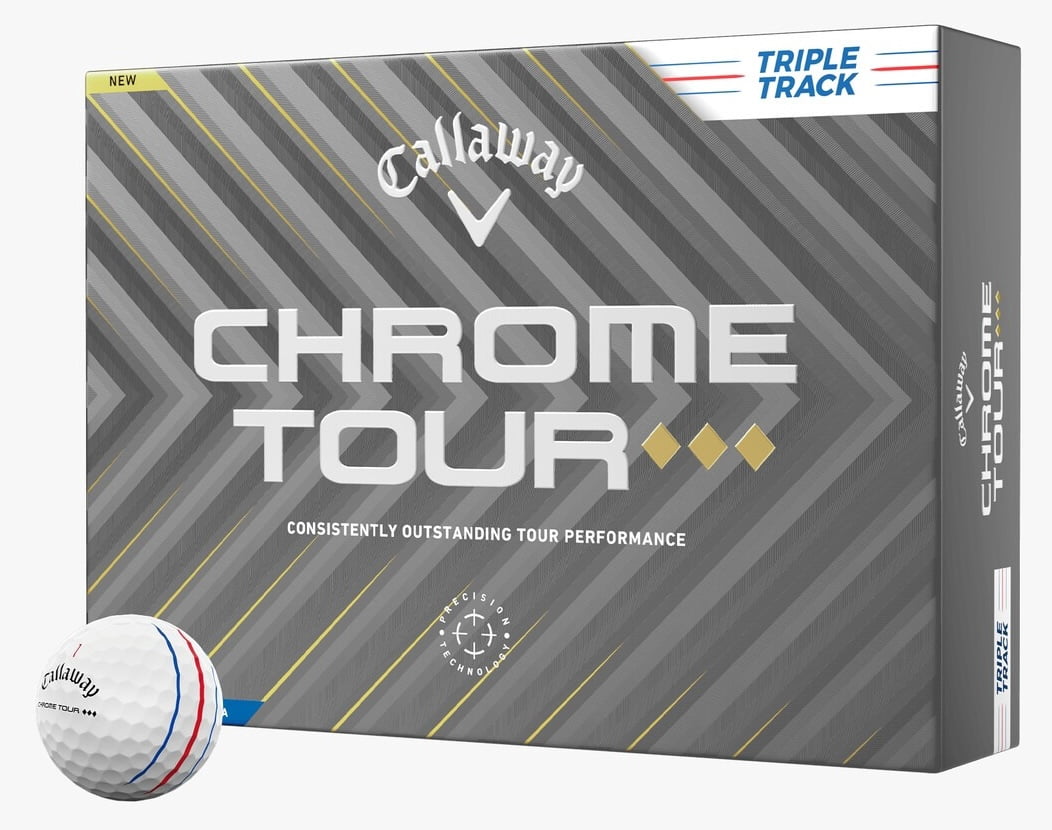Callaway Chrome Tour TD Triple Track Golf Balls [12-Ball] White ...