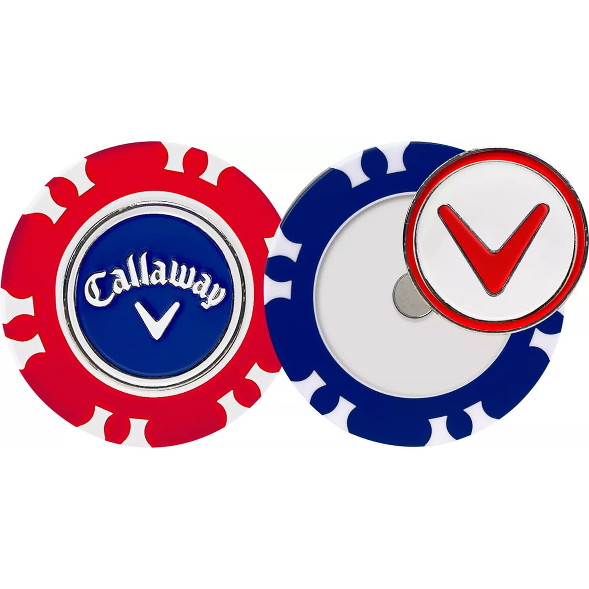 Callaway Dual-Mark Poker Chip Golf Ball Marker - 2-Pack - Red/White ...
