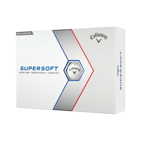 Free Shipping! Callaway Golf 2023 Supersoft White 12pk Golf Balls Long Straight Soft Control ...