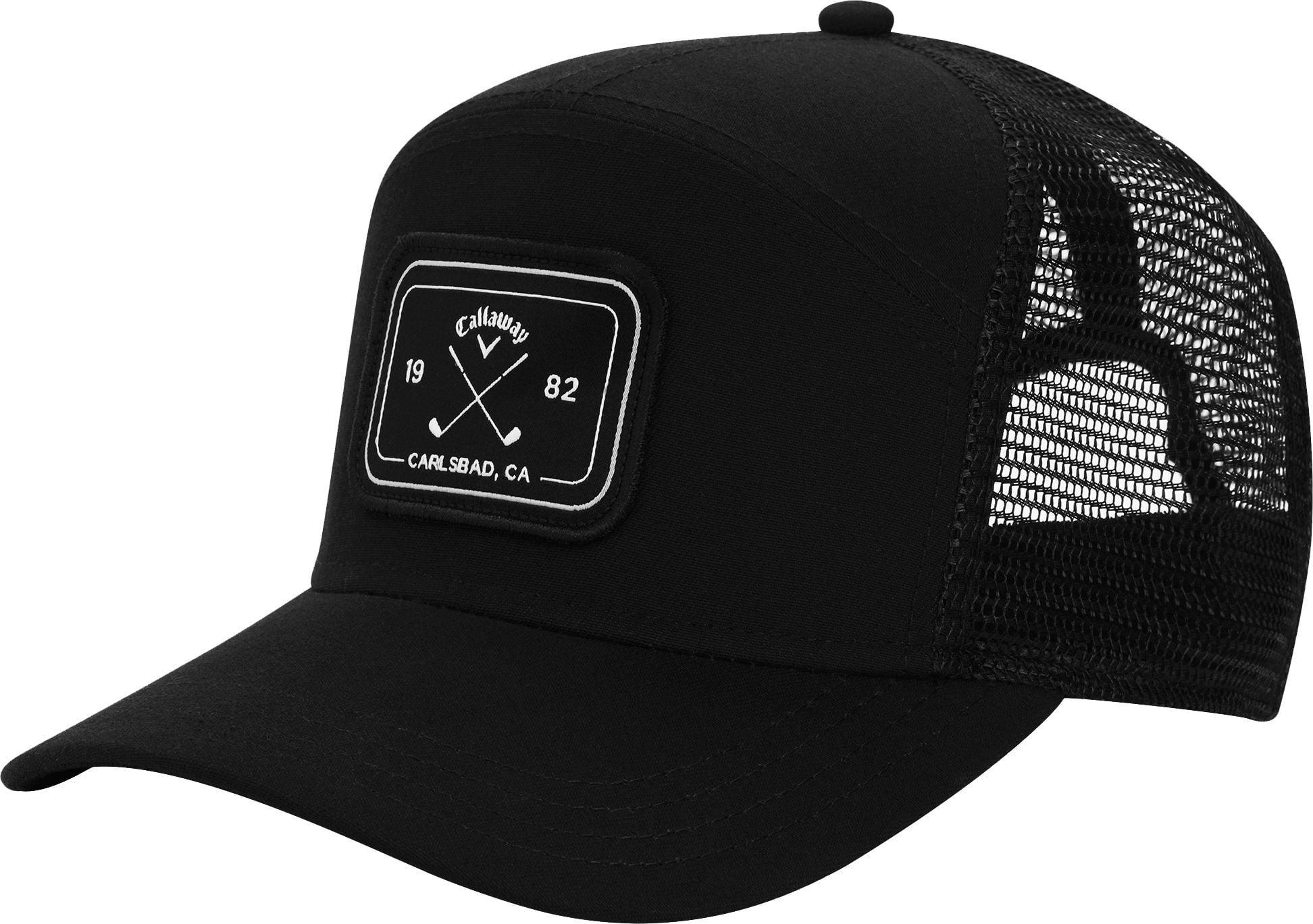 Callaway Golf 6 Panel Trucker Cap (Black, Adjustable, 2019) Golf Hat ...