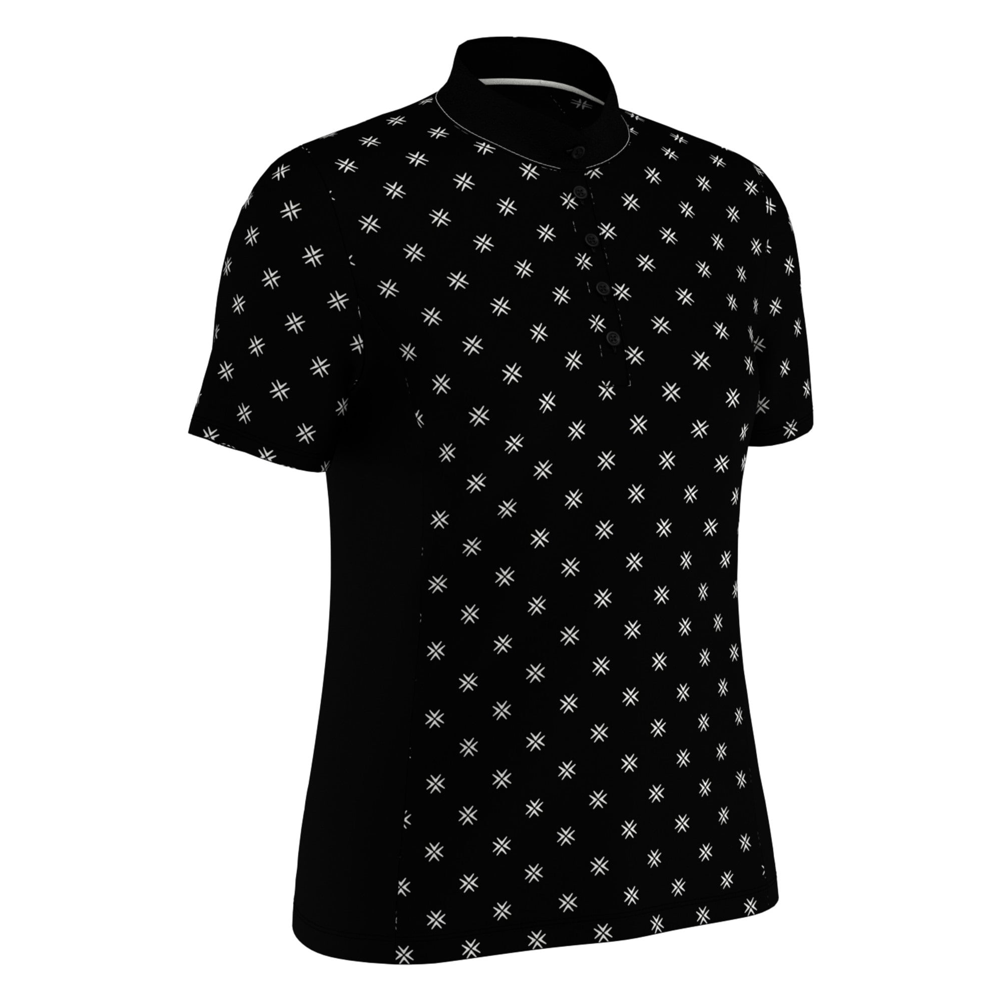 Callaway Golf Ladies Chevron Floral Print Polo Caviar Medium - Walmart.com