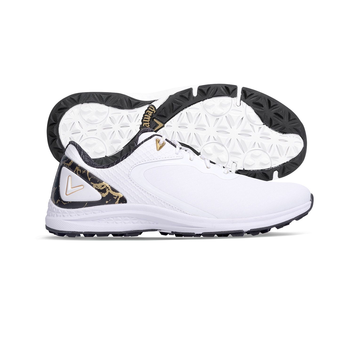 Callaway Golf Ladies Coronado v2 Spikeless Shoes White/Gold Size 11 ...