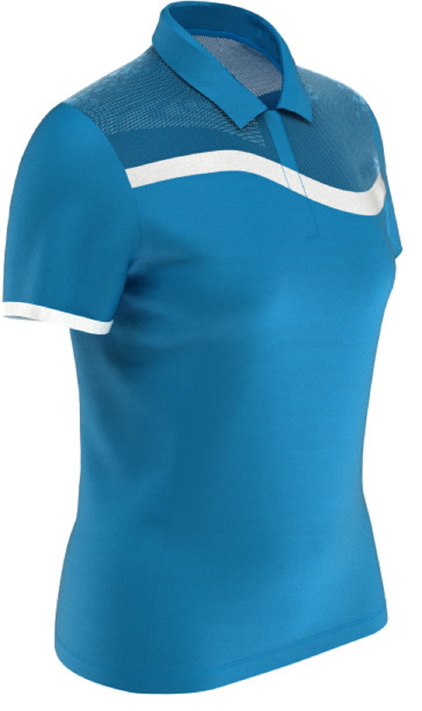 Callaway Golf Ladies DriRelease Colorblock Mesh Polo Ibiza Blue Extra ...