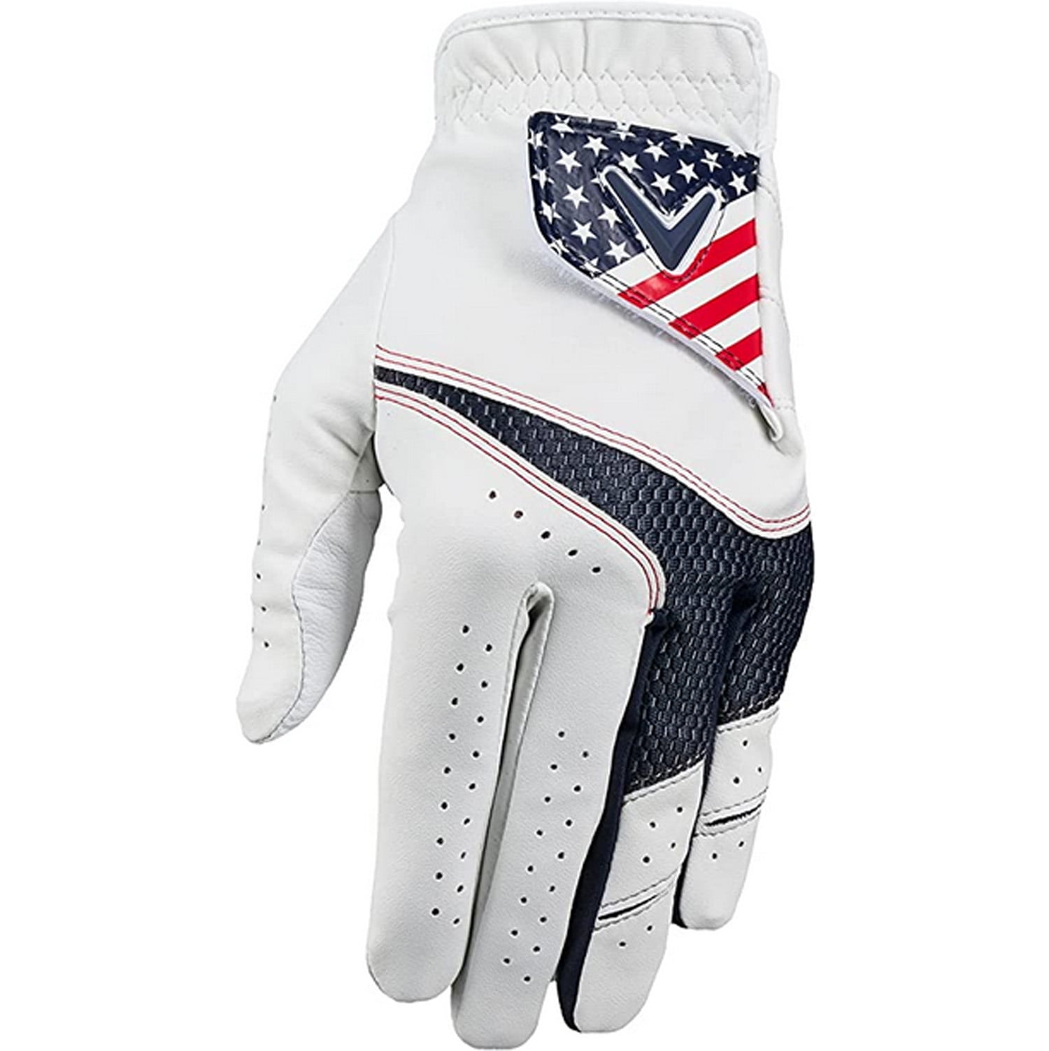 Callaway Golf MLH Weather Spann USA Gloves Red/White/Blue Medium Large ...