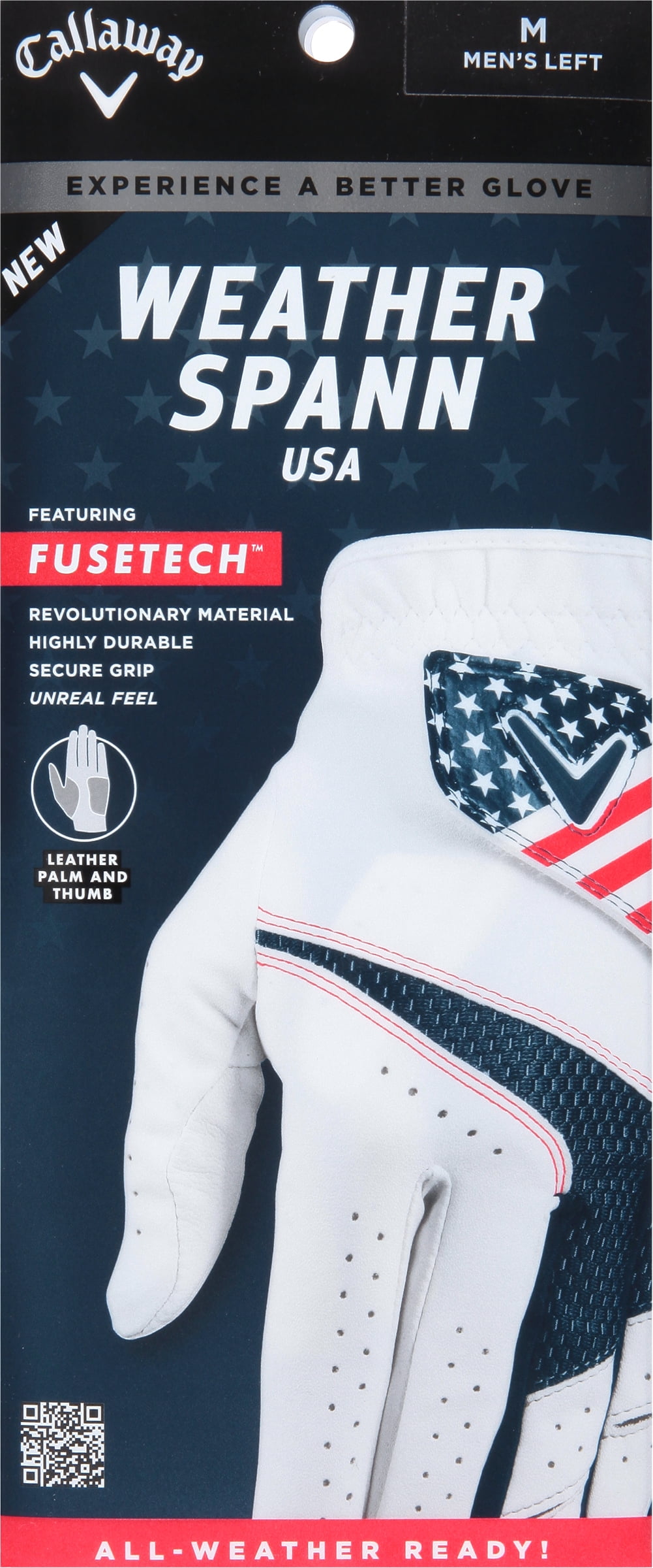 Callaway Golf MLH Weather Spann USA Gloves Red/White/Blue Medium ...