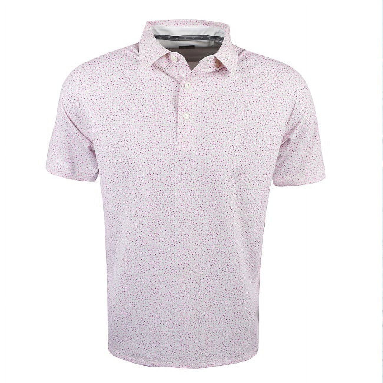 Callaway Golf Micro-Floral Print Polo Shirt Bright White Extra Large ...