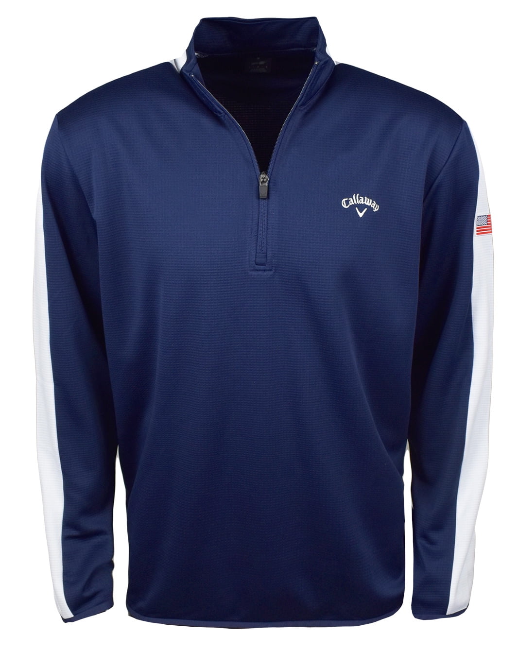 Callaway Golf Waffle Fleece 1/4 Zip Pullover USA Navy Extra Large ...