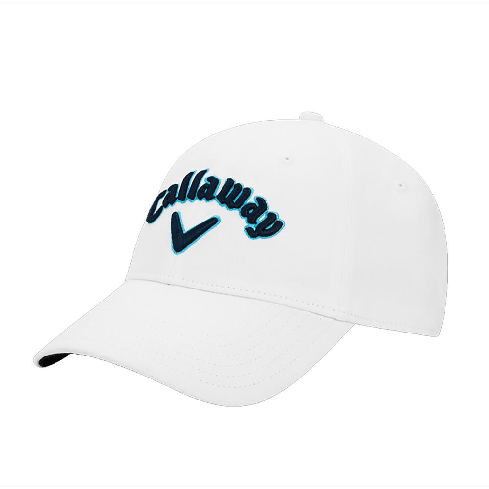 Callaway Heritage Twill 19 Cap (White/Navy/Blue, Adjustable, 2019) Golf ...