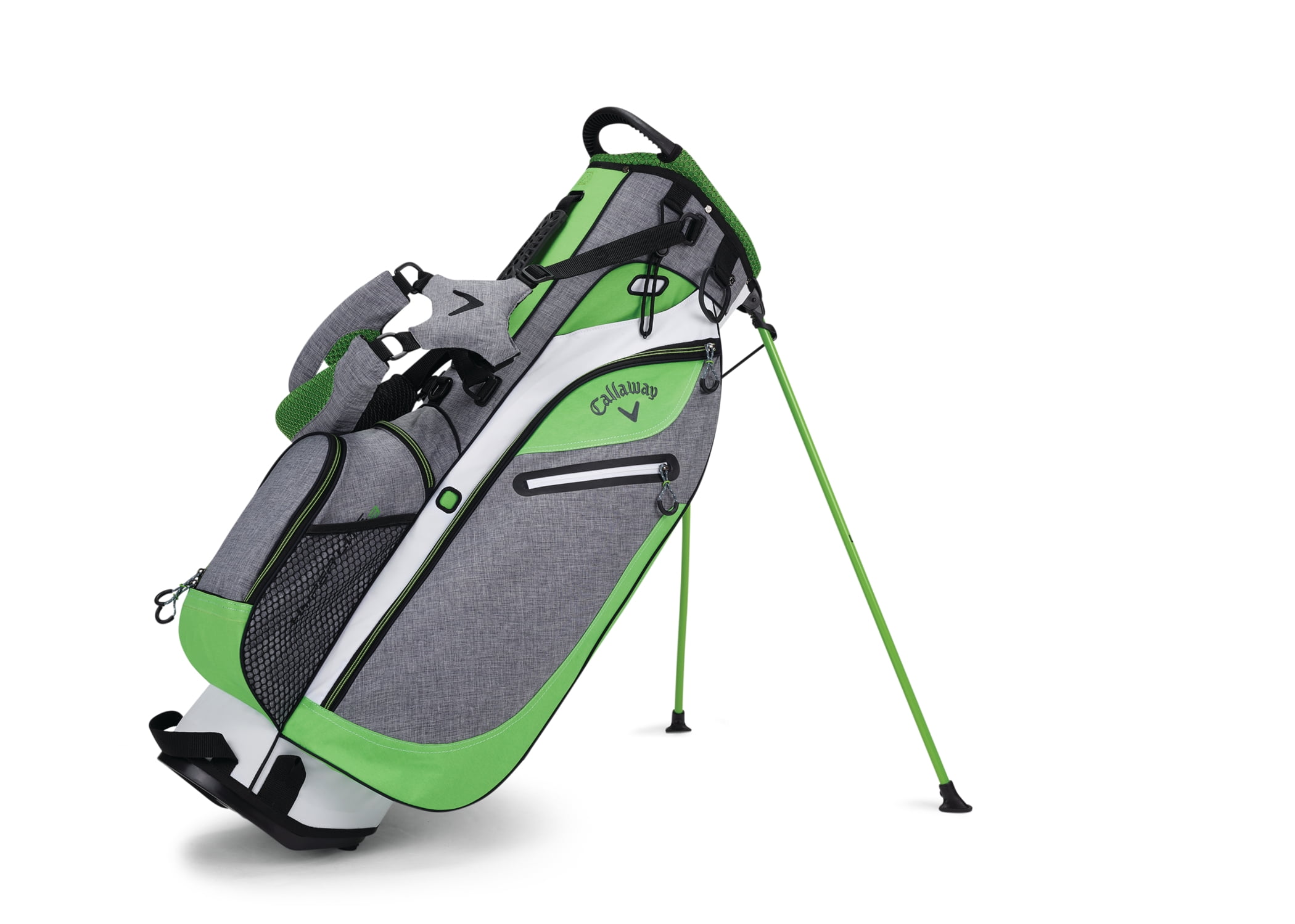 Callaway Hyper-Lite 3 Stand Bag (Lt Gray/Acid Green/White, 2017) NEW ...