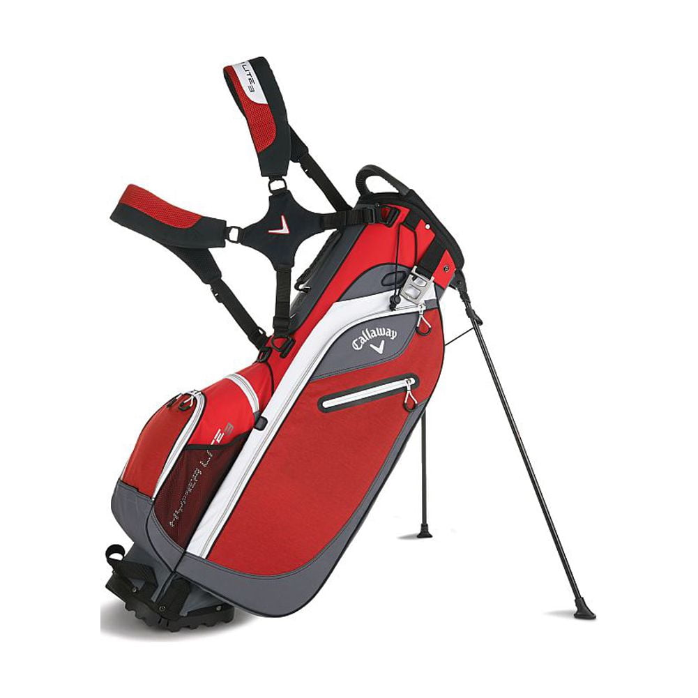 Callaway Hyper-Lite 3 Stand Bag (Red/Charcoal/White, 4-way top) 2016 ...
