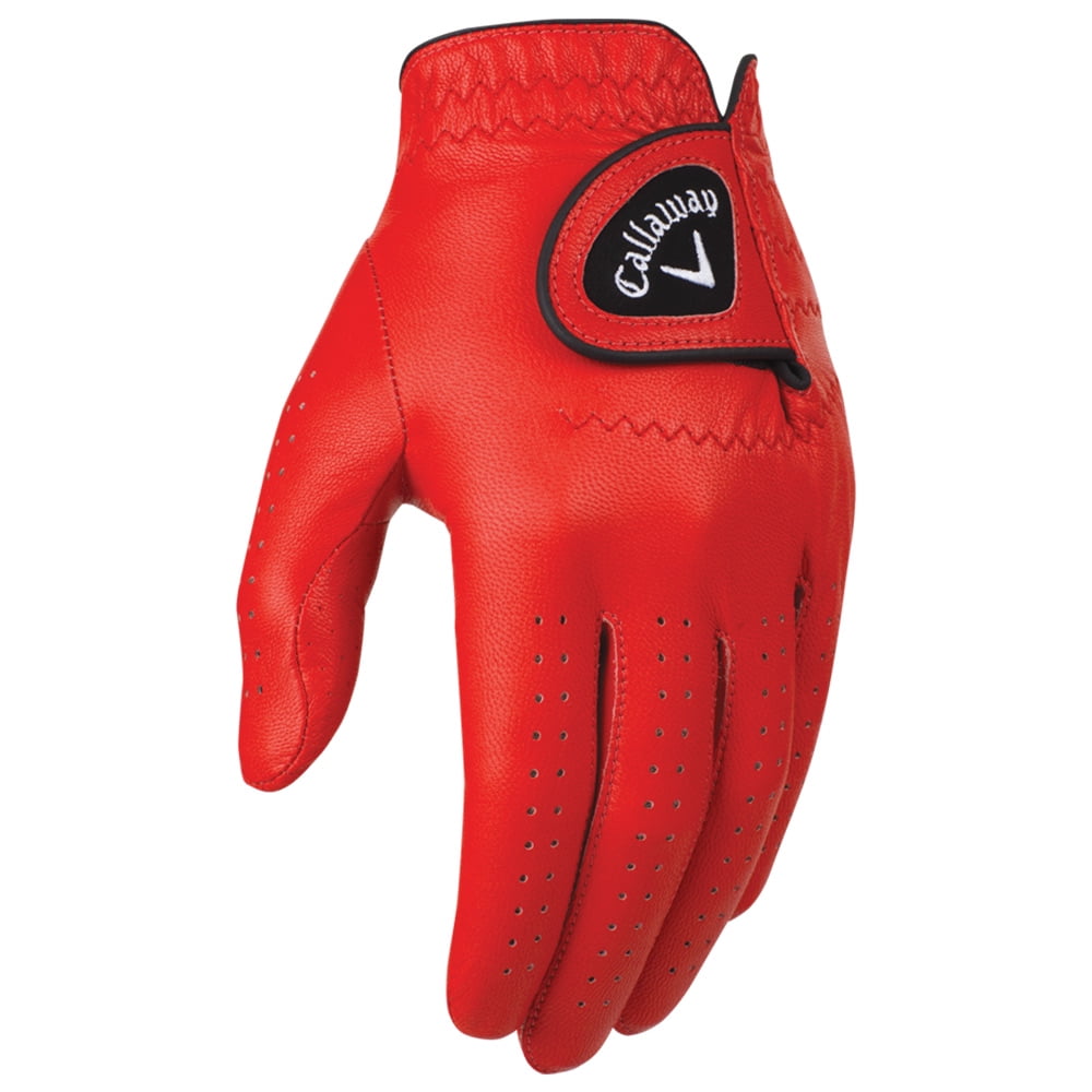 Callaway Opticolor Glove (Red, LEFT, LARGE) Leather Golf NEW - Walmart.com
