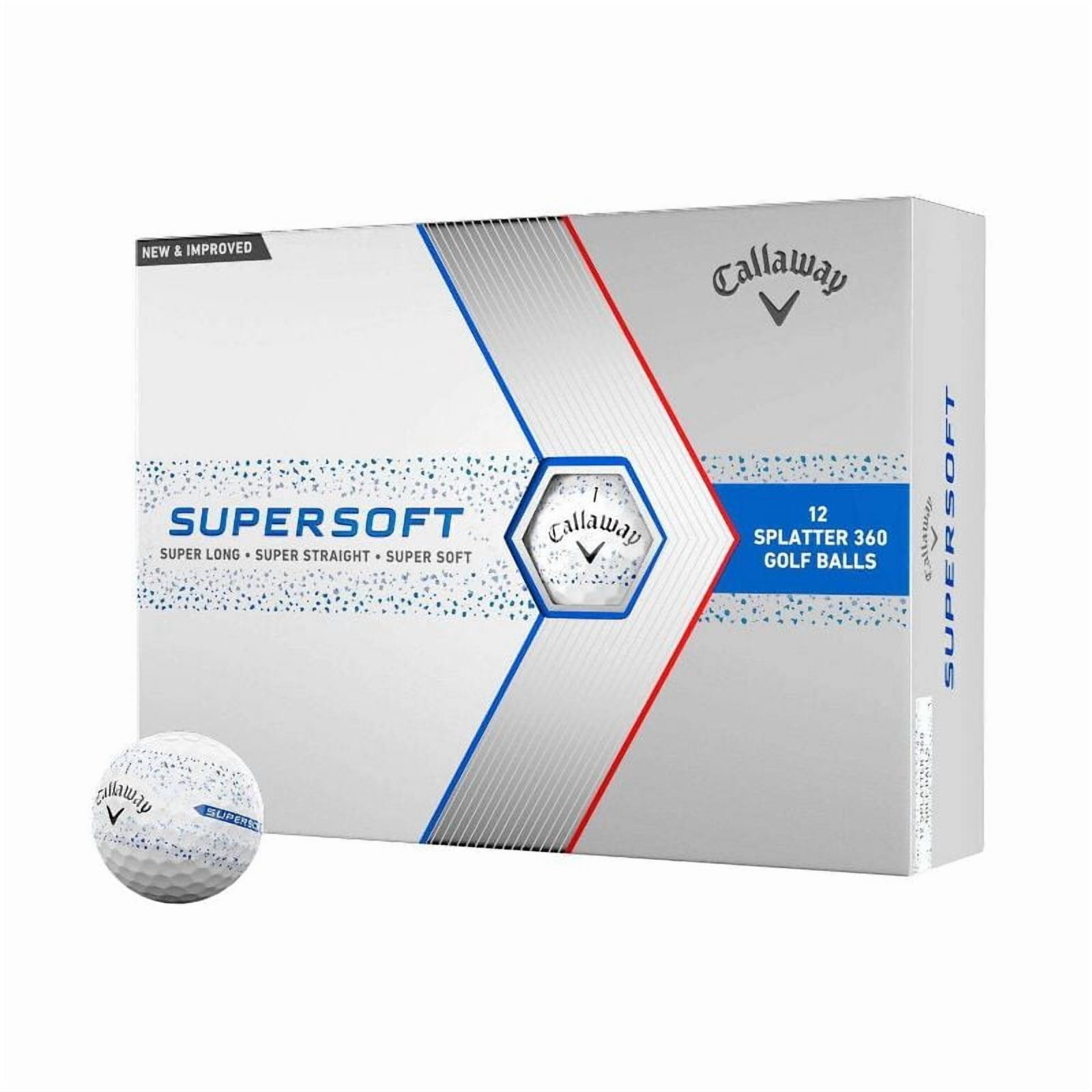 Callaway Supersoft Splatter Golf Balls - Blue: Rubber Core, Ionomer ...