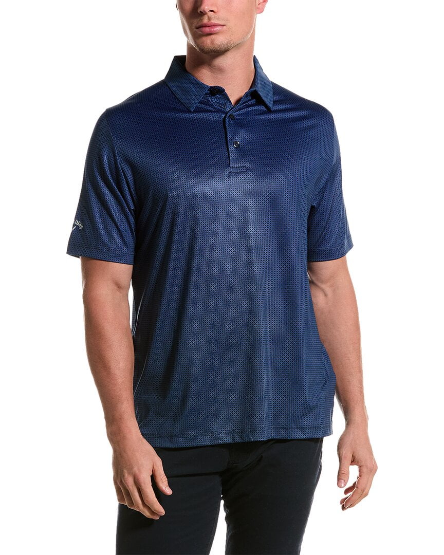 Callaway mens Chev Foulard Print Polo Shirt, S, Blue - Walmart.com