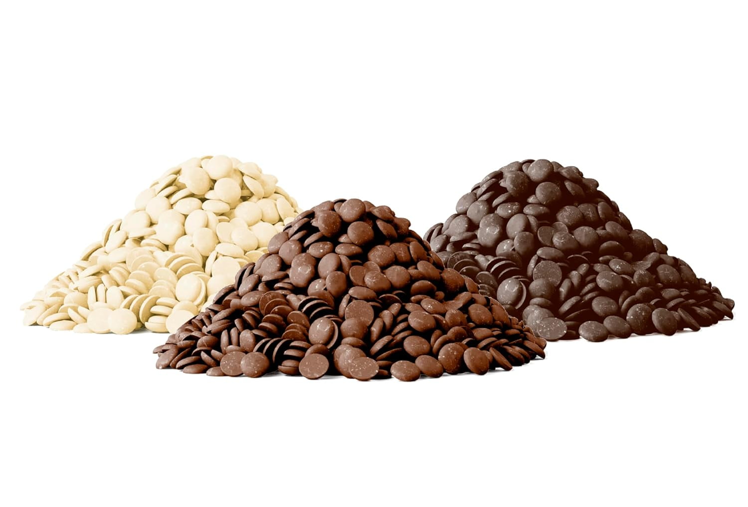 Callebaut Belgian Chocolate Callets Bundle Milk 823, Dark 811 and White ...