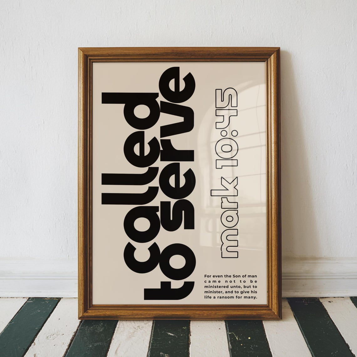 Called To Serve Print Bible Verse Typography Poster Trendy Christian ...