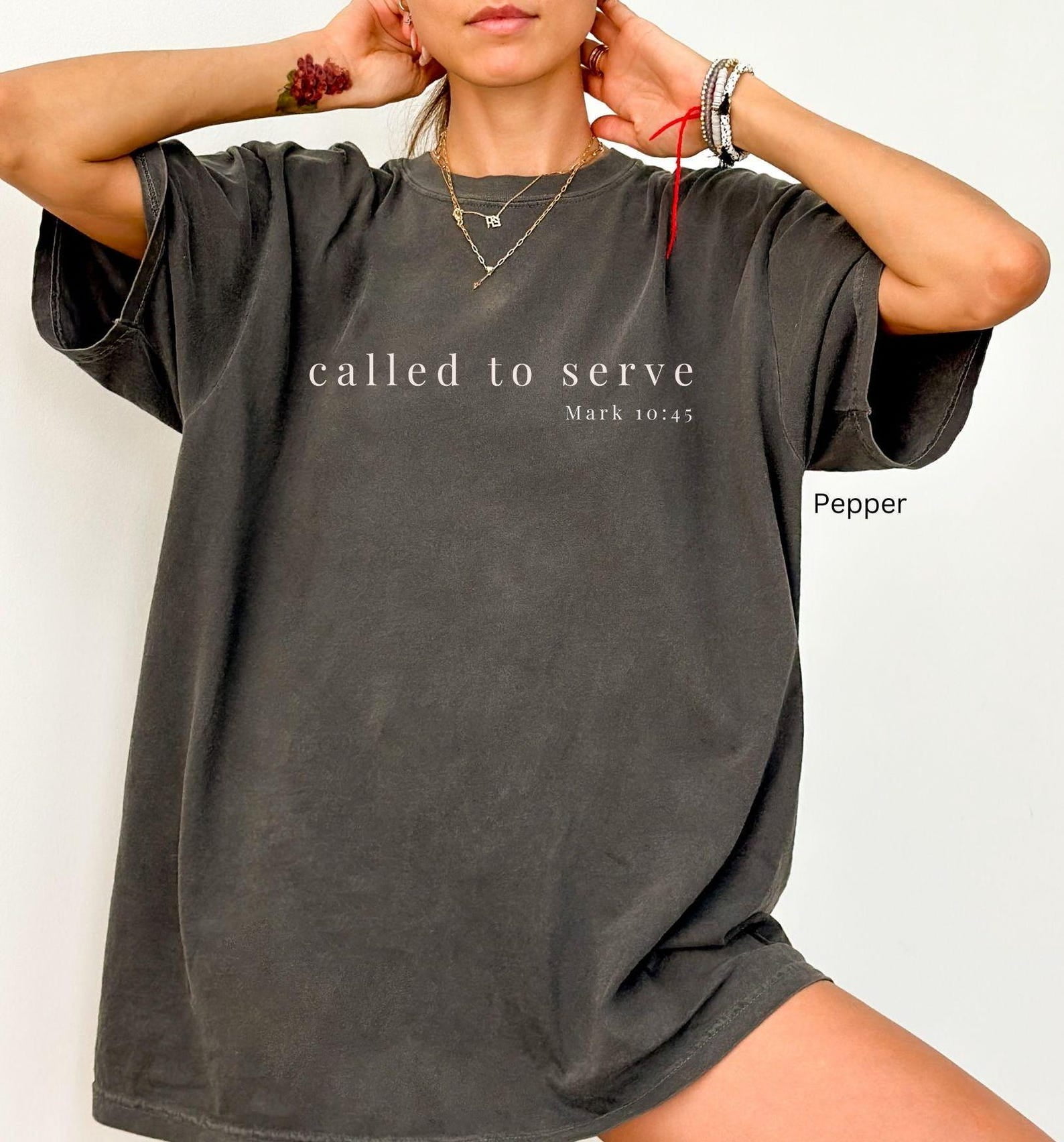 Called To Serve Christian T-Shirt, Minimalist Aesthetic Faith Tee ...