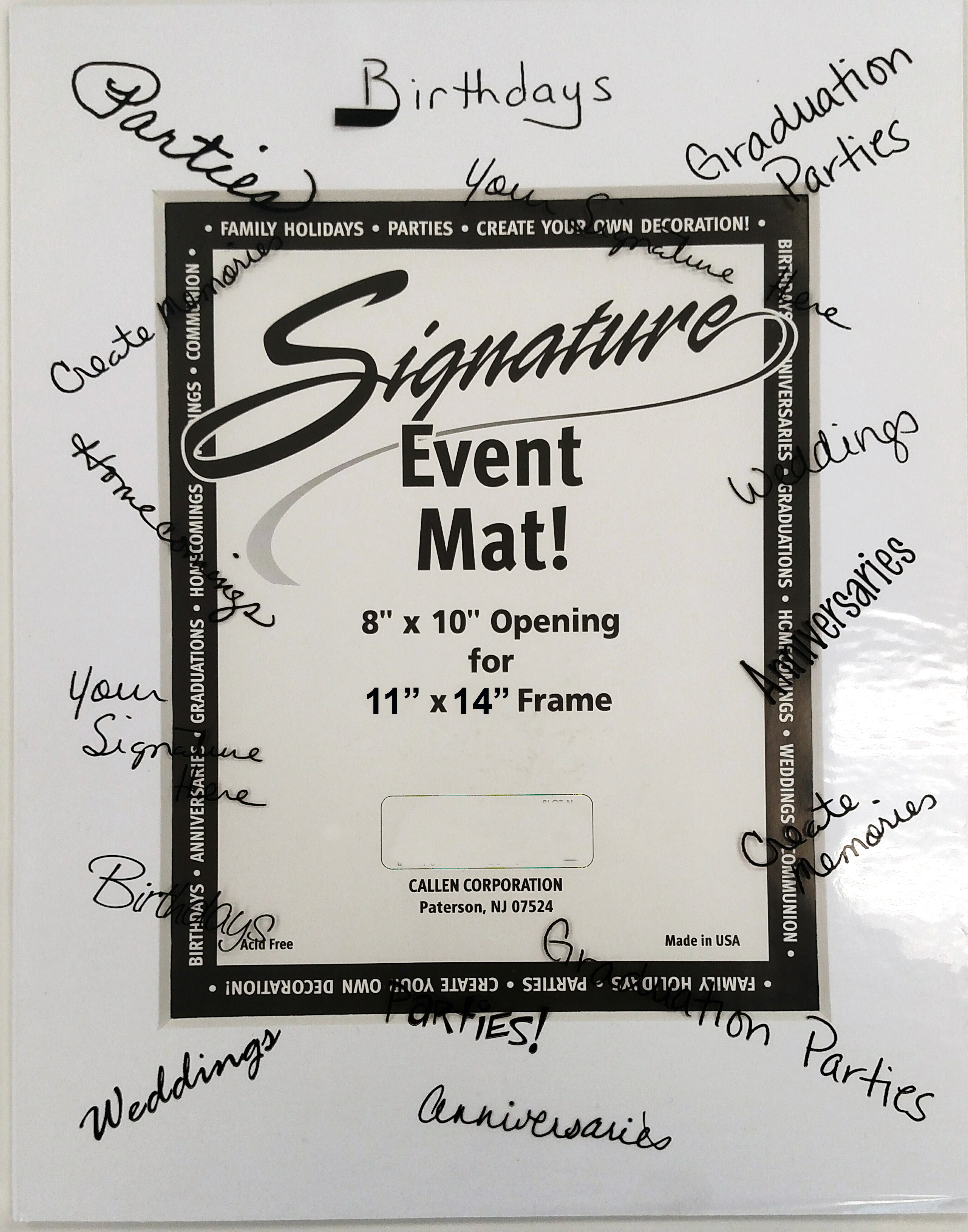 Callen Photo Mat Signature Event Mat 11 x 14 perfect for 8 x 10 ...
