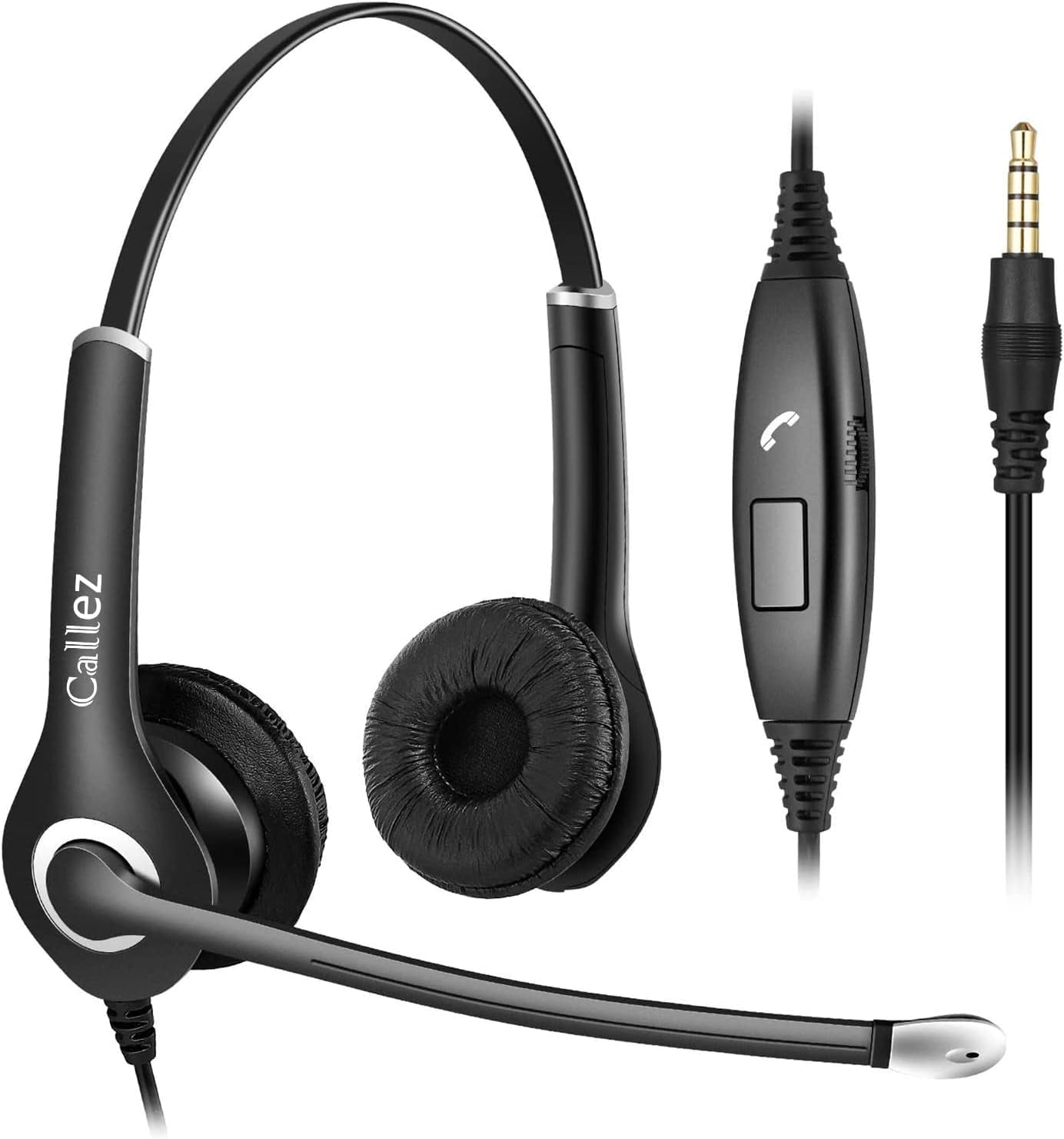 Callez 3.5mm Headset with Microphone, Wired Computer Headsets for ...