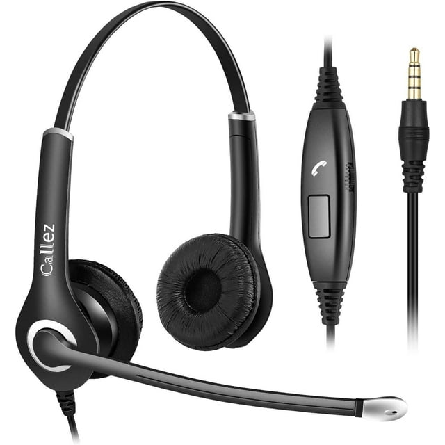 Callez 3.5mm Headset with Microphone, Wired Computer Headsets for ...