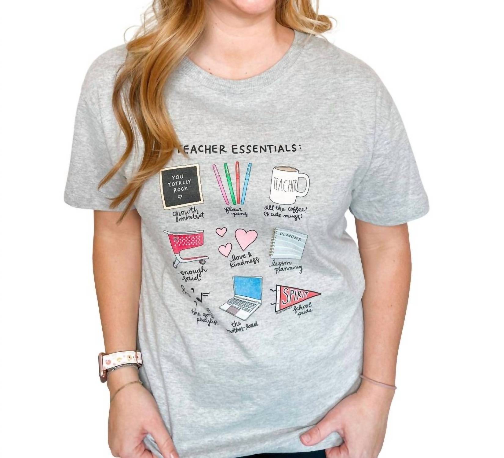 Callie Danielle Teacher Essentials Callie Tee - Walmart.com